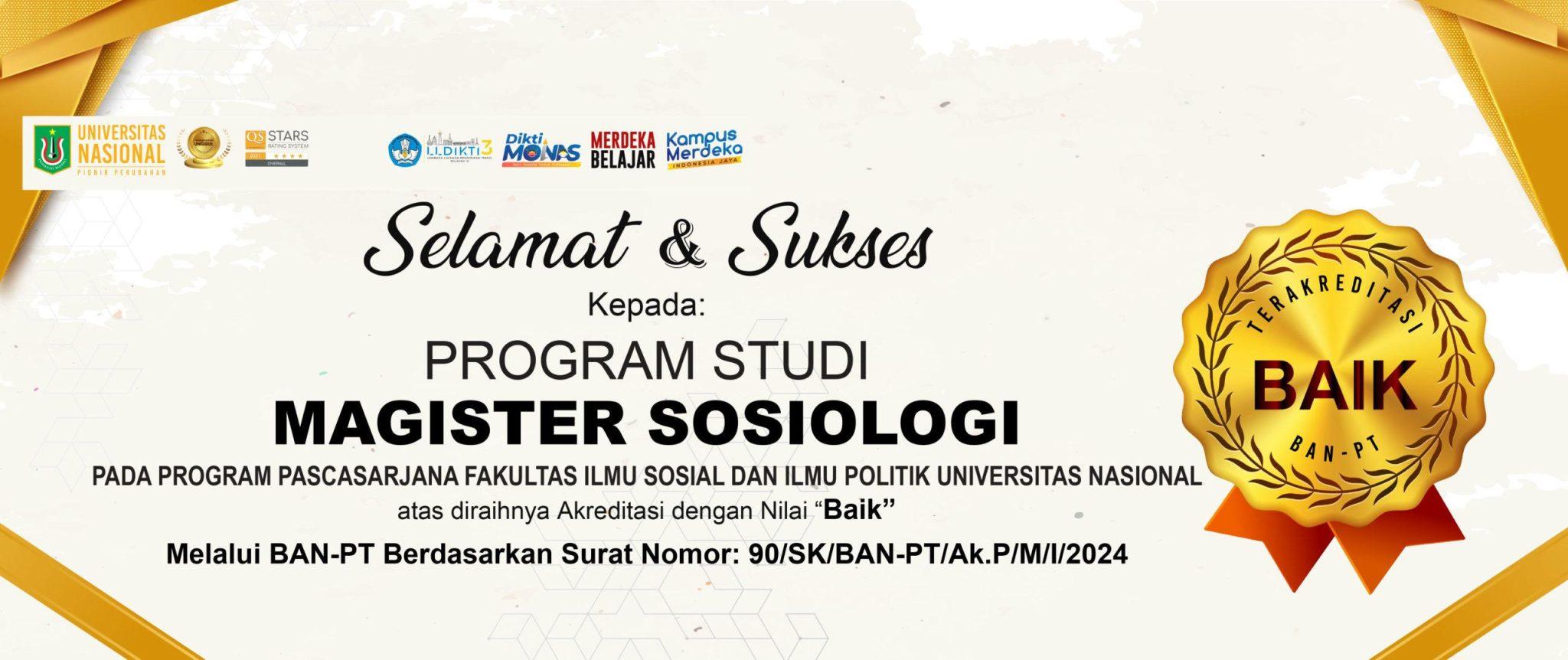 Program Studi Magister Sosiologi – Program Studi Sosiologi Universitas Nasional