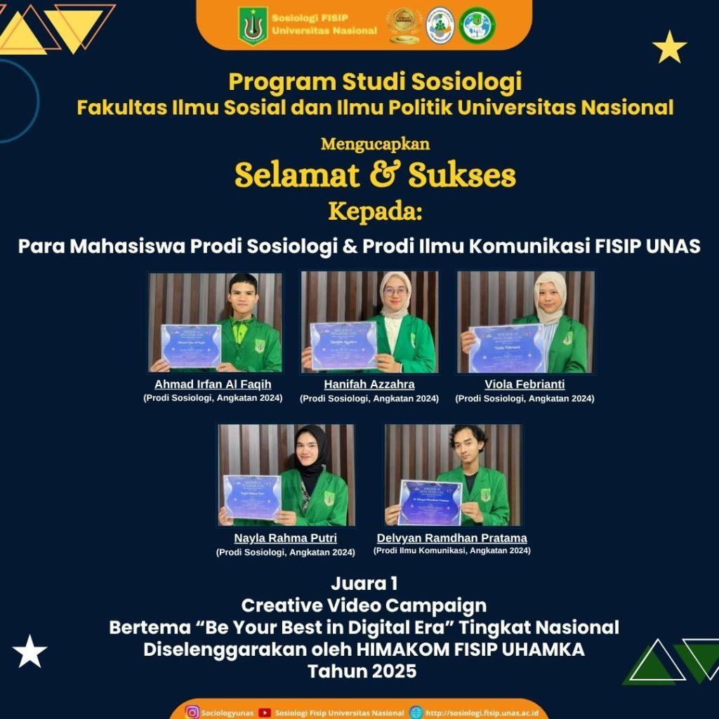 Program Studi Sosiologi Universitas Nasional – Fakultas Ilmu Sosial dan Ilmu Politik Universitas ...